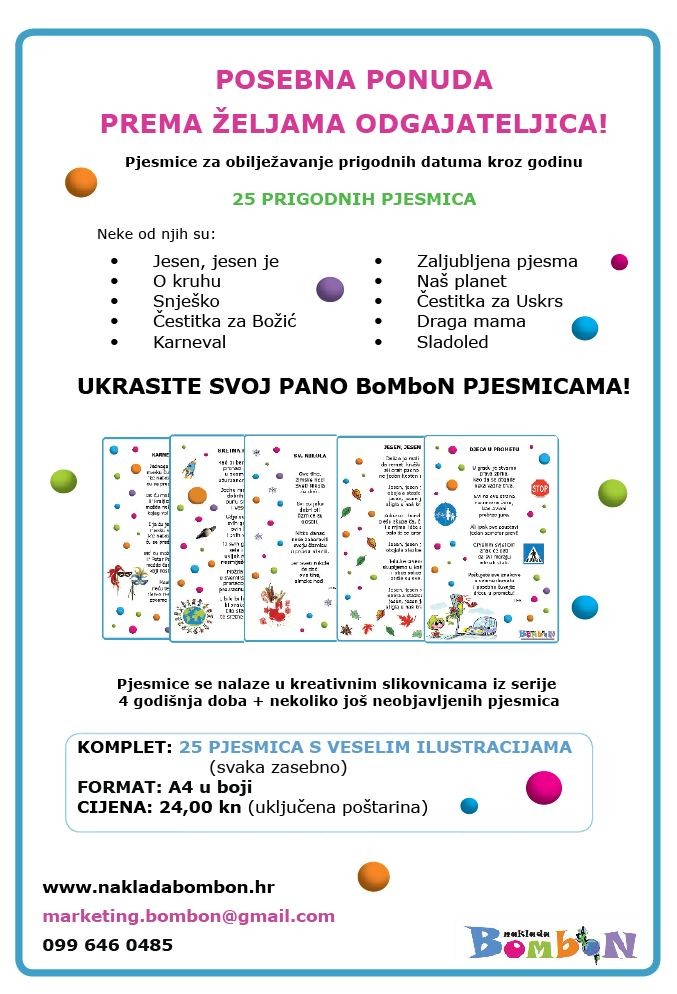 Komplet prigodnih pjesmica - Igrokazi i pjesmarice - BoMboN knjižara ...